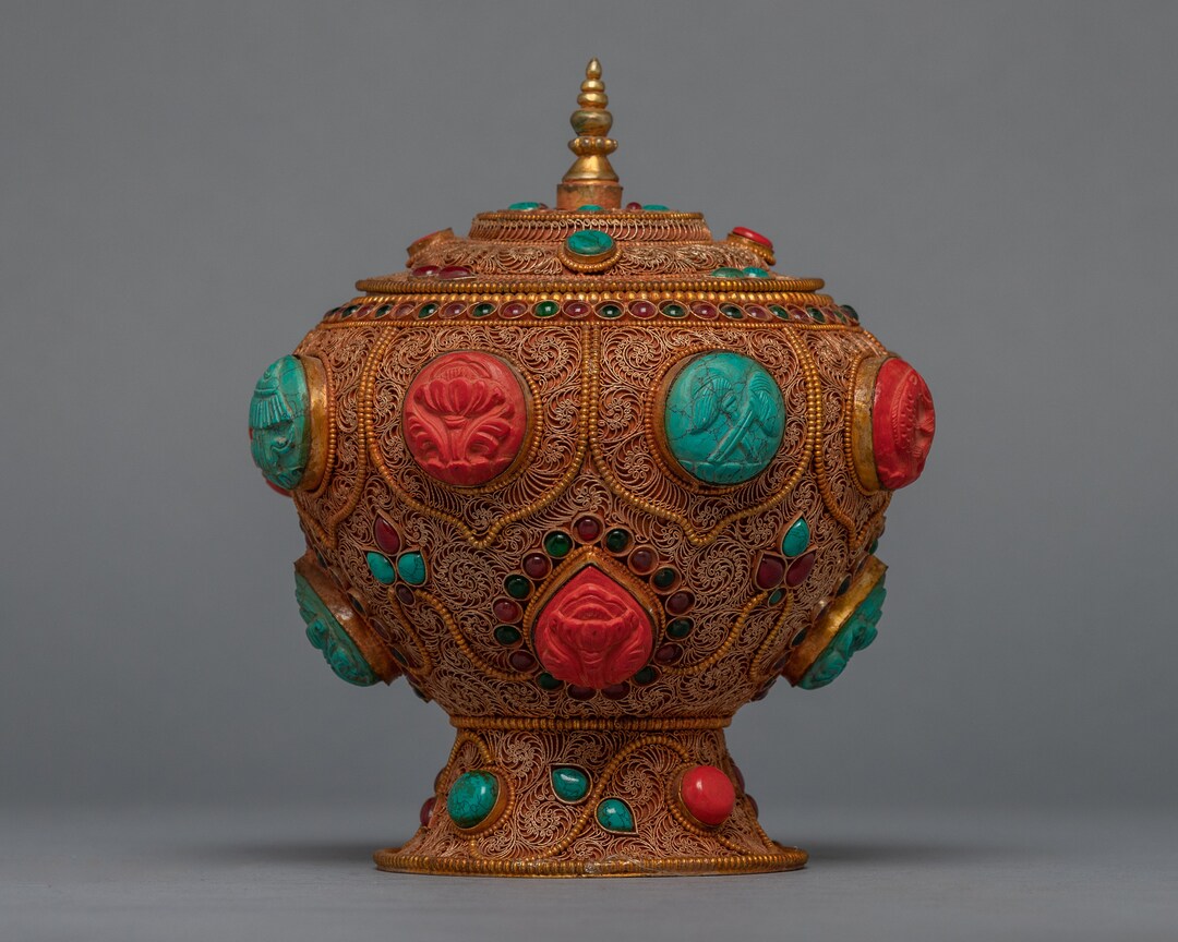 Ritual Copper Nesi | Traditional Gulpa Pot | Rice Pot for Shrine ...