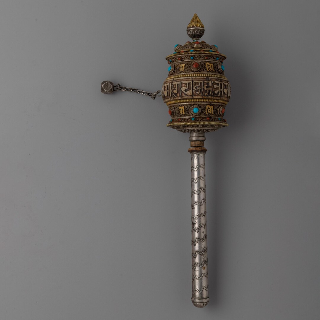 Tibetan Hand Prayer Wheel | Handcrafted Spinning Prayer Wheel ...