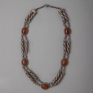 Handmade Silver Chain Necklace Featuring Stone | Shining Silver Chain ...