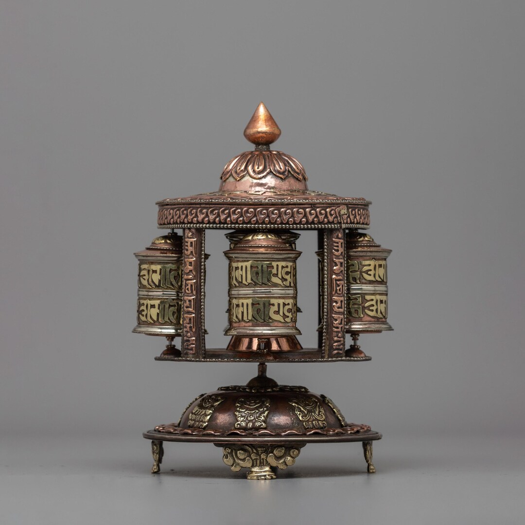 Sacred Buddhist Prayer Wheel for Blessings | Spiritual Buddhist Ritual ...
