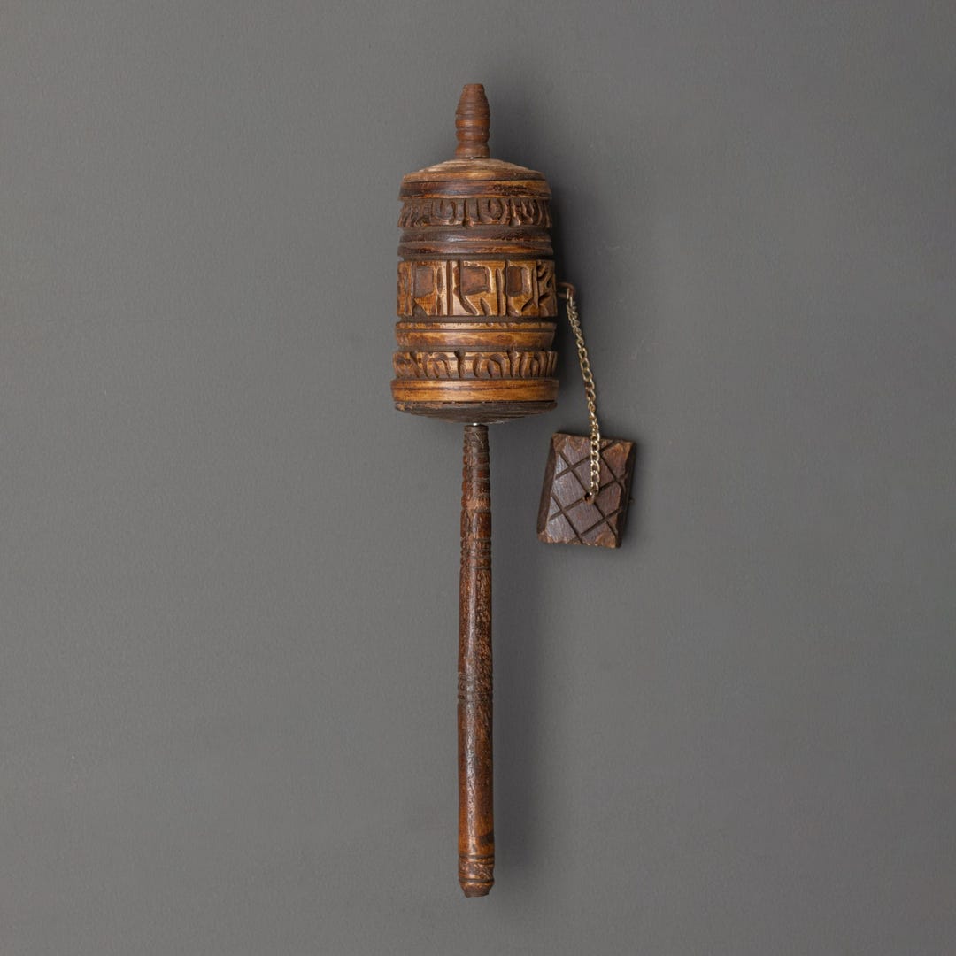 Prayer Wheel Buddhist Handheld Meditation Tool | Natural Meditation ...