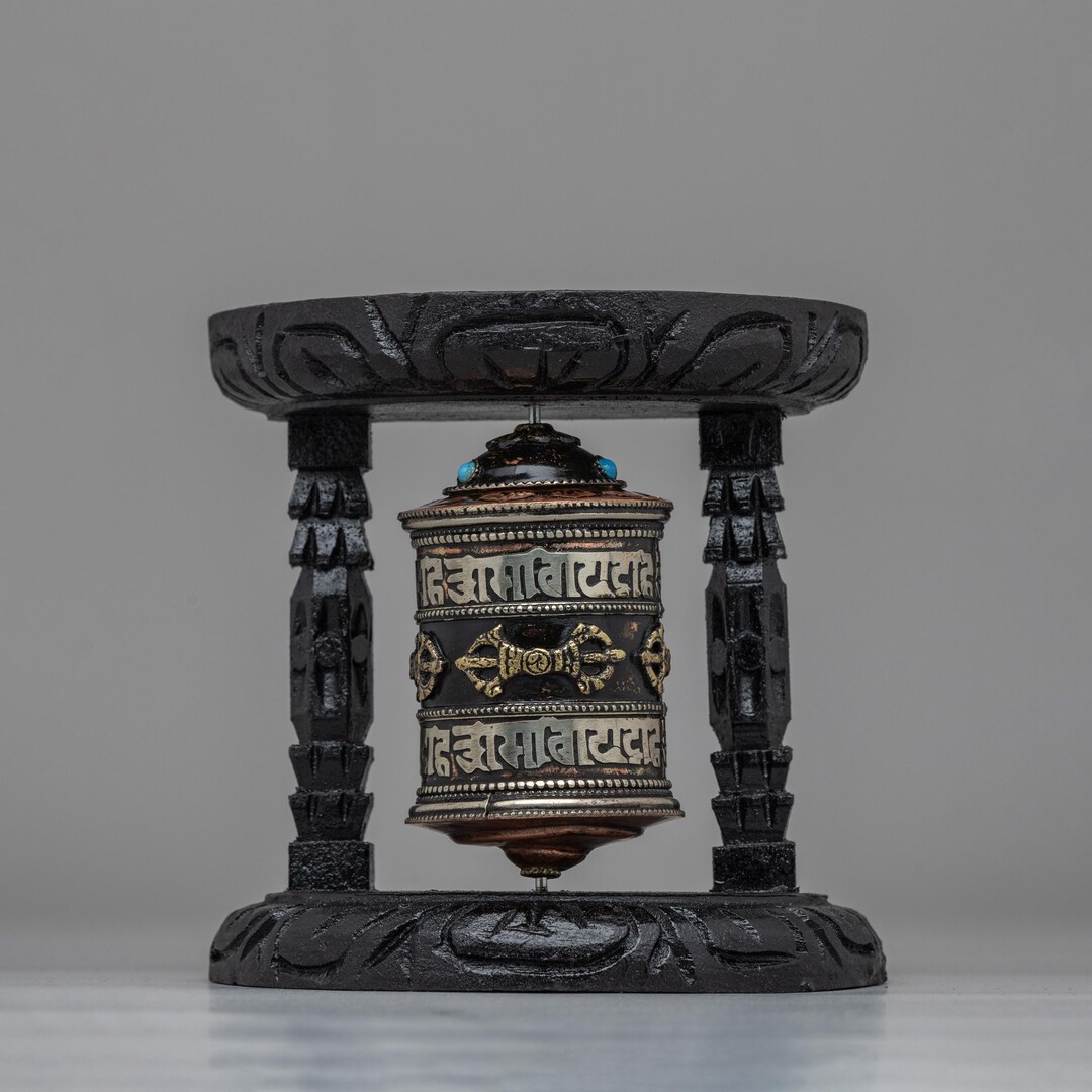Handmade Spinning Prayer Wheel | Symbol of Compassion and Spiritual ...