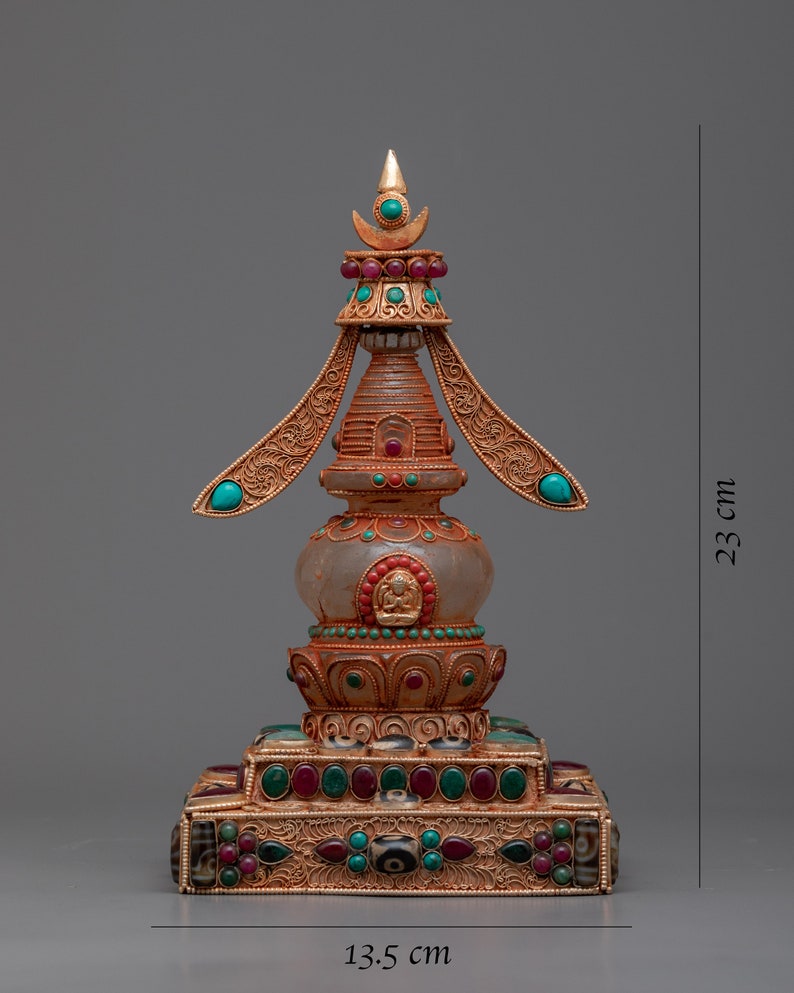 24k Gold Plated Shrine Stupa Symbol of Enlightenment and - Etsy