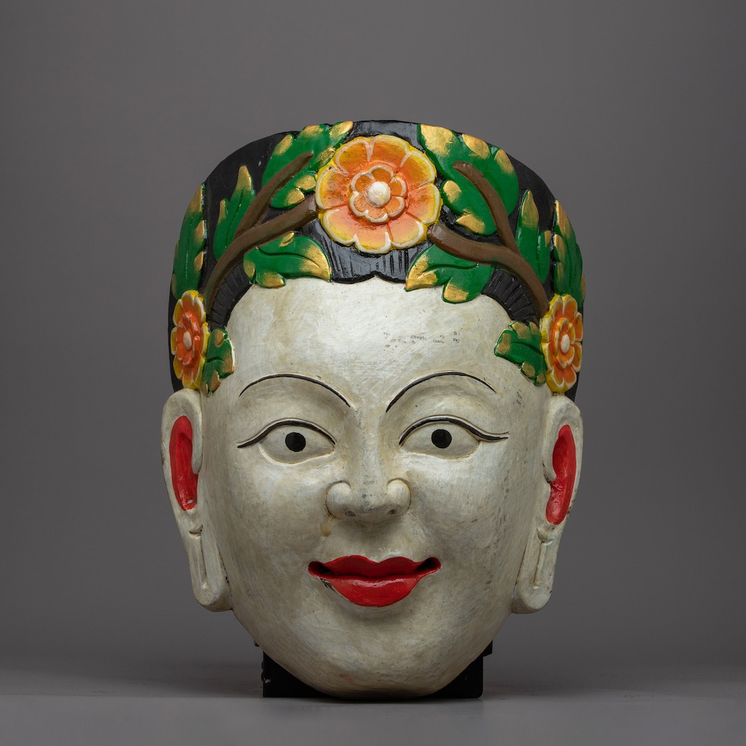 Traditional Hand-painted Ritual Face Mask | Tibetan Decorative ...