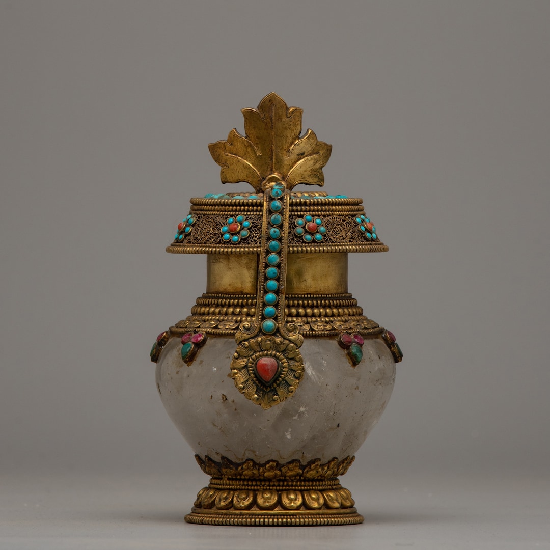 Crystal Puja Kalash for Ritual Water Offering Ceremonies | Sacred ...