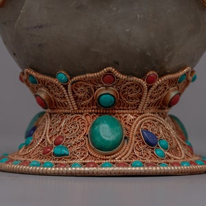 Gold Tibetan Rice Pot: Traditional Symbol of Offering Enhance Your ...