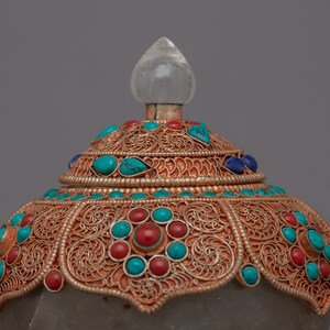 Gold Tibetan Rice Pot: Traditional Symbol of Offering Enhance Your ...