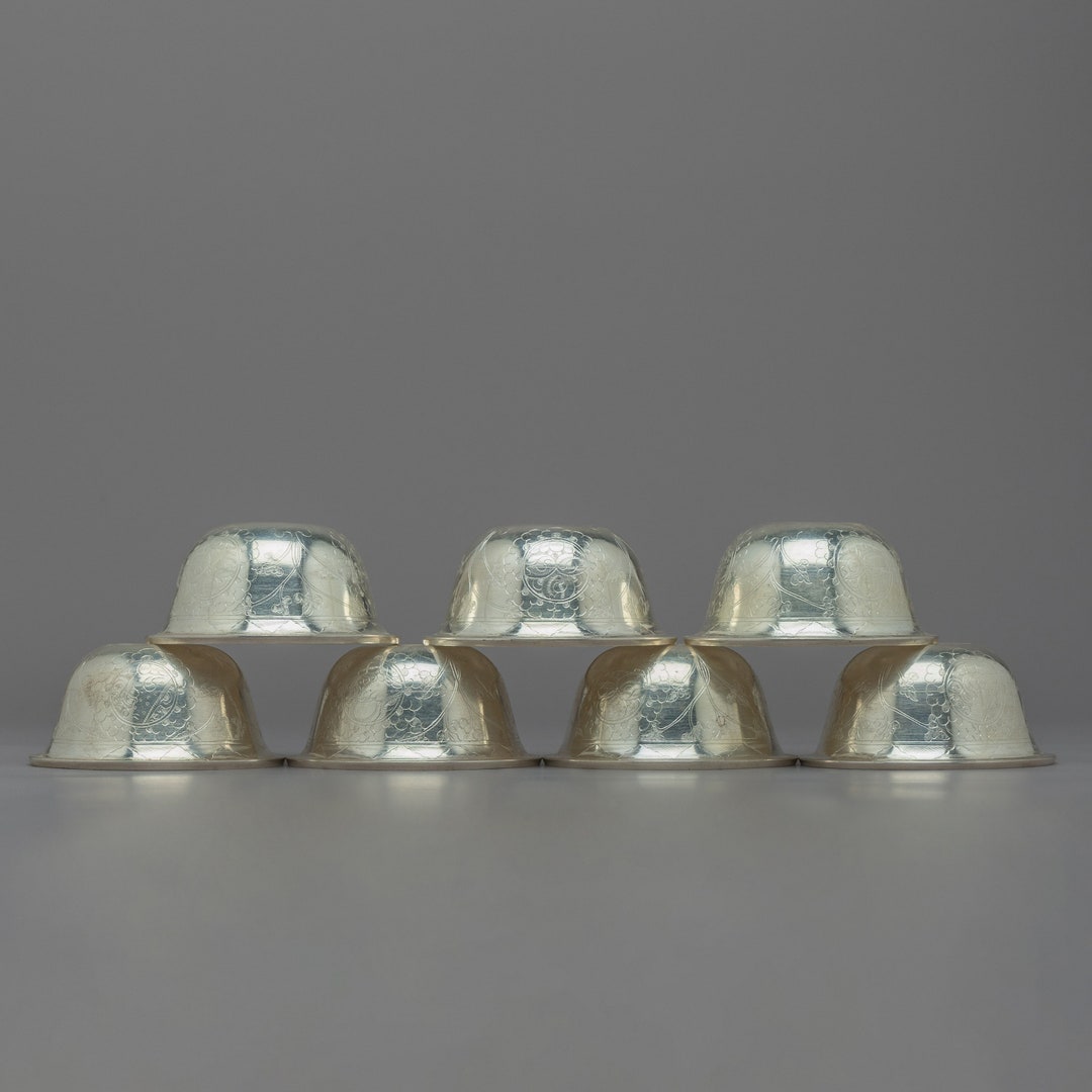 Silver Offering Bowls Religious Offering Bowls 7 Pieces Set for Ritual ...