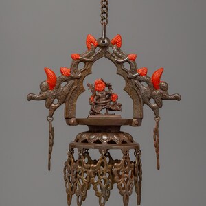Handcrafted Newari Dalucha Oil Lamp | Traditional Oxidized Copper ...
