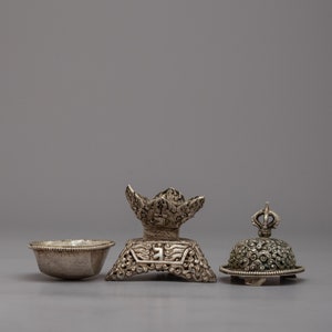 Tibetan Kapala Skull Cup | Silver Plated Buddhist Kapala Bowl |handmade ...