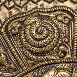 Tibetan Buddhist Vishwa Vajra Wall Hanging | Handbeaten With Buddhist ...