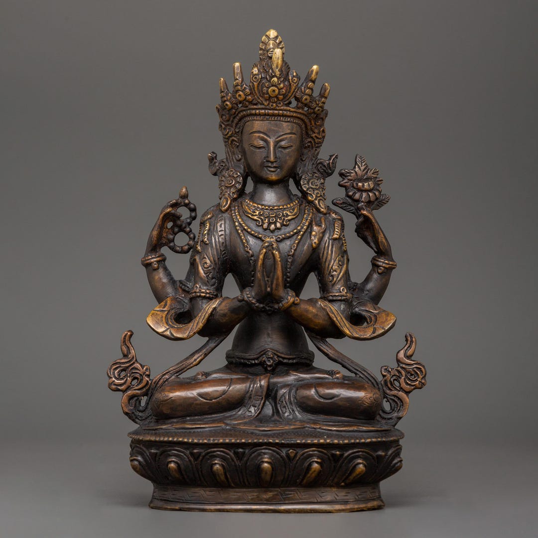 Chenresig Compassionate Buddha Statue | Tibetan Bodhisattva of Love ...