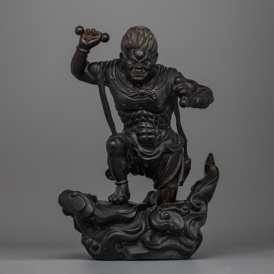 Handcrafted Raijin Statue | Japanese God of Thunder and Storms ...