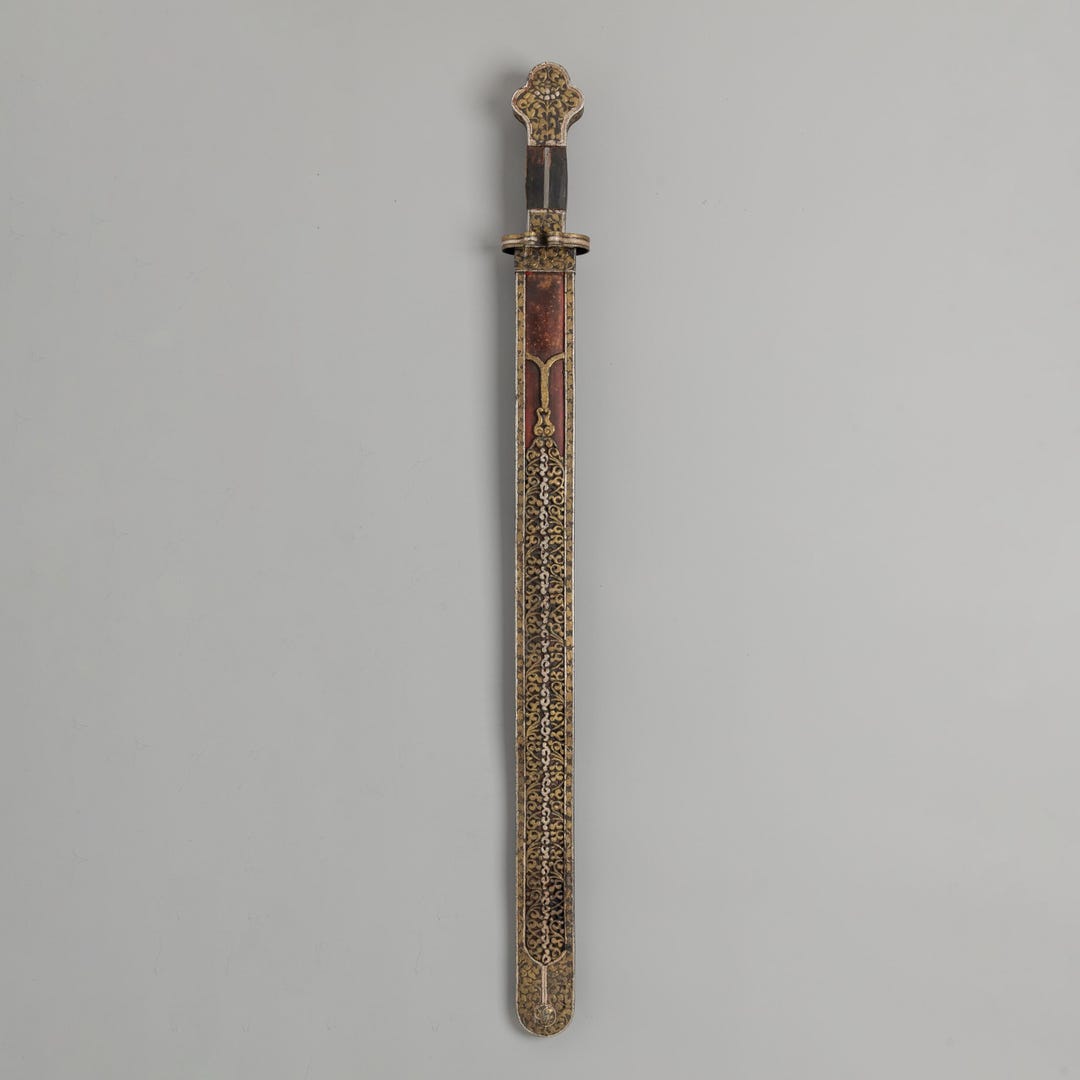 Handcrafted Ritual Sword With Brass Inlays 90% Silver Detailing and ...