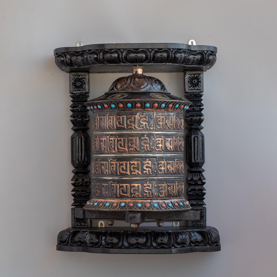 Tibetan Mantra Prayer Wheel | Sacred Altar Decor, Ritual Item ...