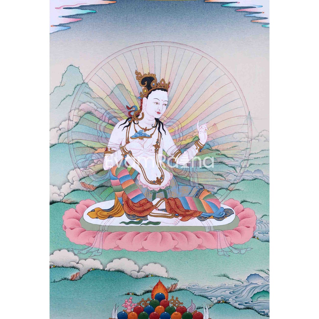 Meditation Dakini Sukha-siddhi Thangka, Authentic Art From Nepal, Hand ...