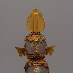 Handcrafted Buddhist Skull Head Statue | Copper With Electro Gold ...