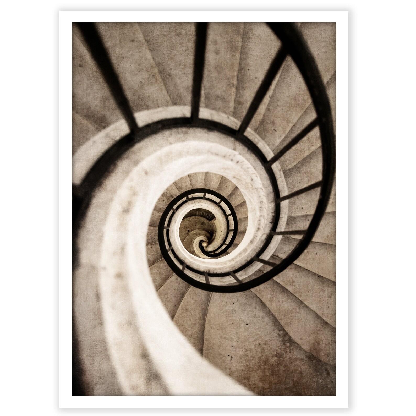Spiral Staircase Stairs Wall Art | Black & White Decor | Photography ...