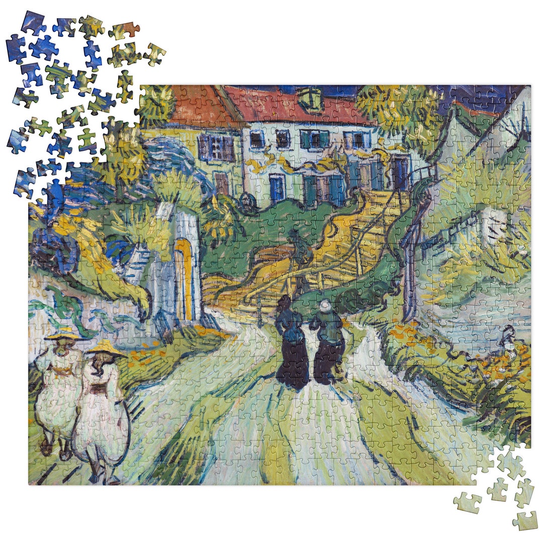 Fine Art Jigsaw Puzzle, Stairway at Auvers by Vincent Van Gogh, French ...