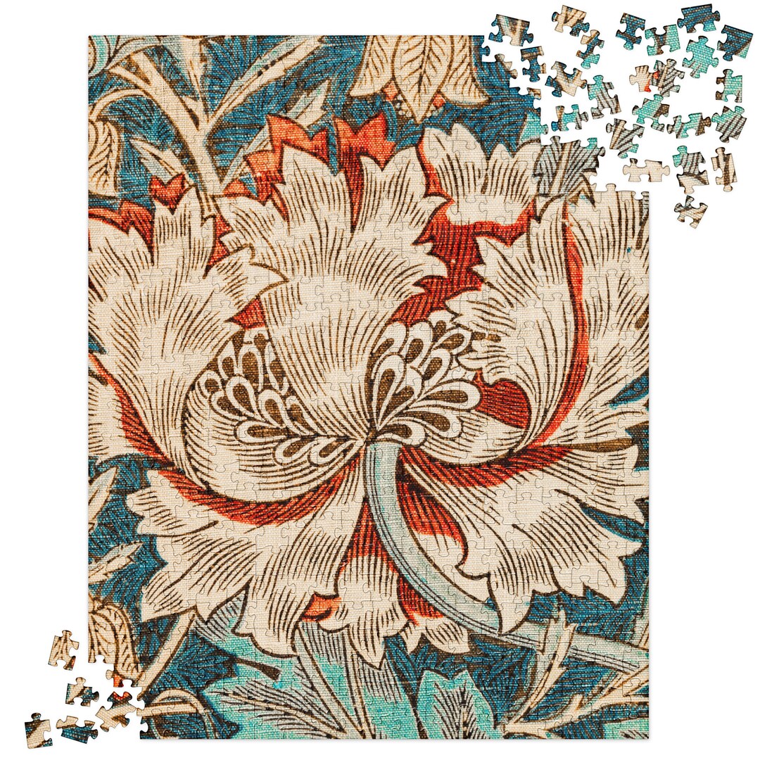 Fine Art Jigsaw Puzzle, Honeysuckle Pattern by William Morris, Gift for ...