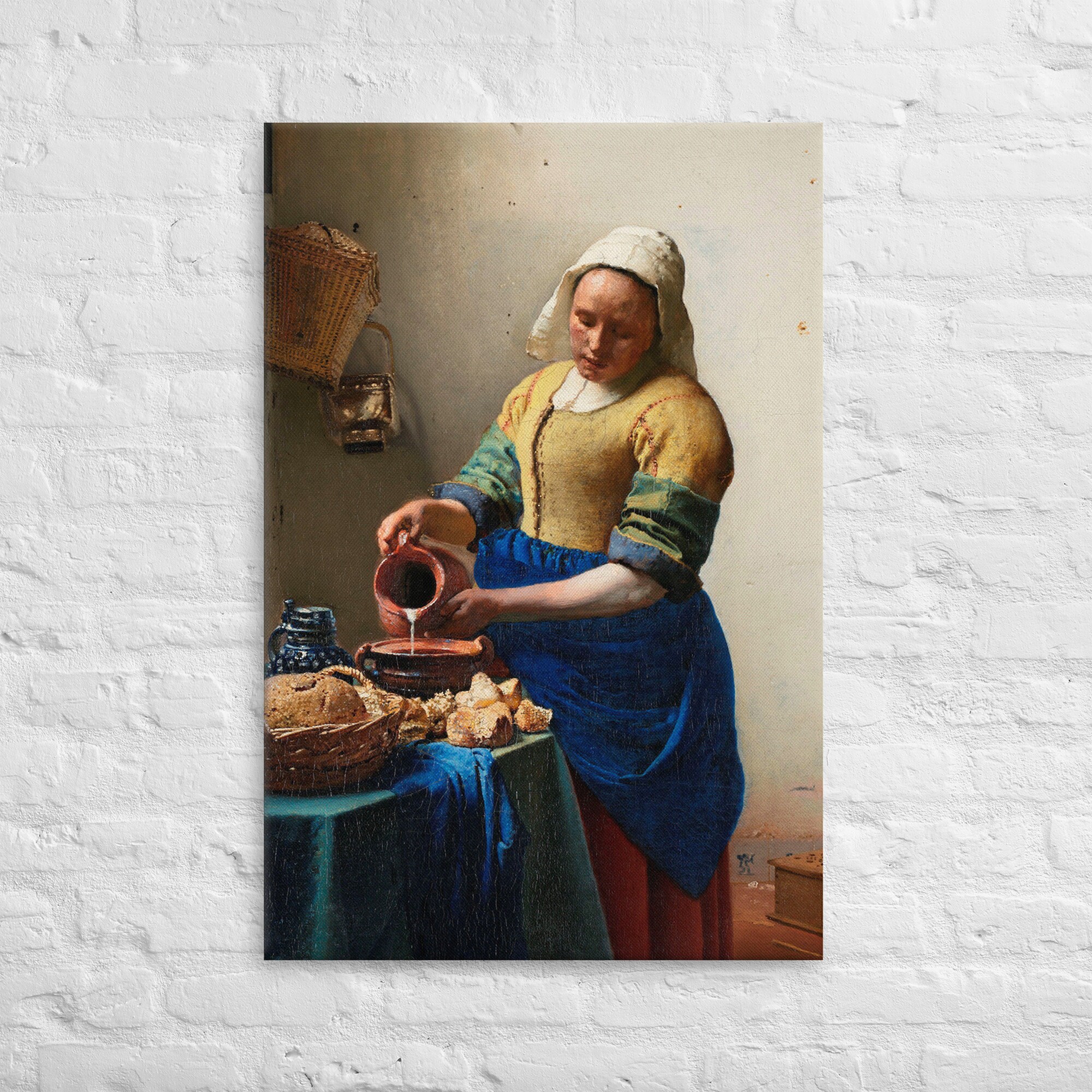 The Milkmaid by Johannes Vermeer Gallery Wrapped Stretched Canvas Art ...