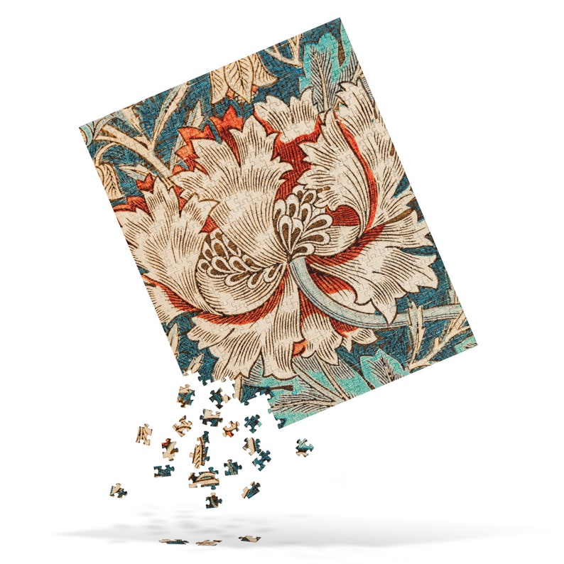 Fine Art Jigsaw Puzzle, Honeysuckle Pattern by William Morris, Gift for ...