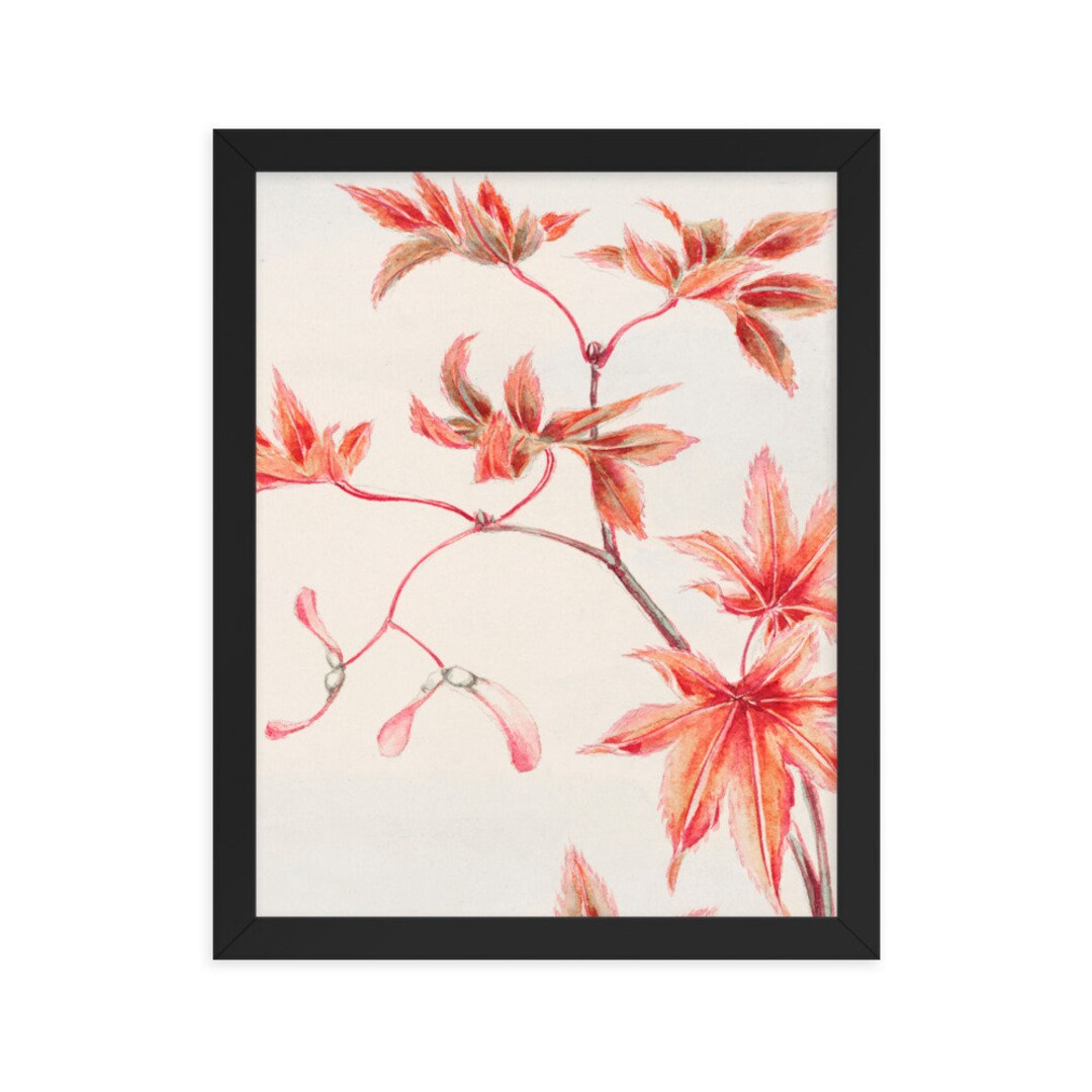 Branch of Momiji Maple Tree by Megata Morikaga Framed Art, Japanese ...