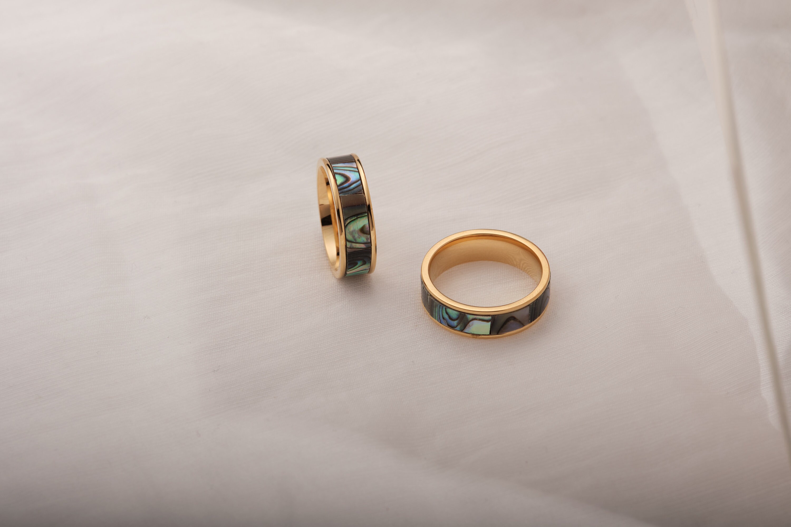 Gold Abalone Shell Ring Gold Ring Gold Mother of Pearl Ring - Etsy