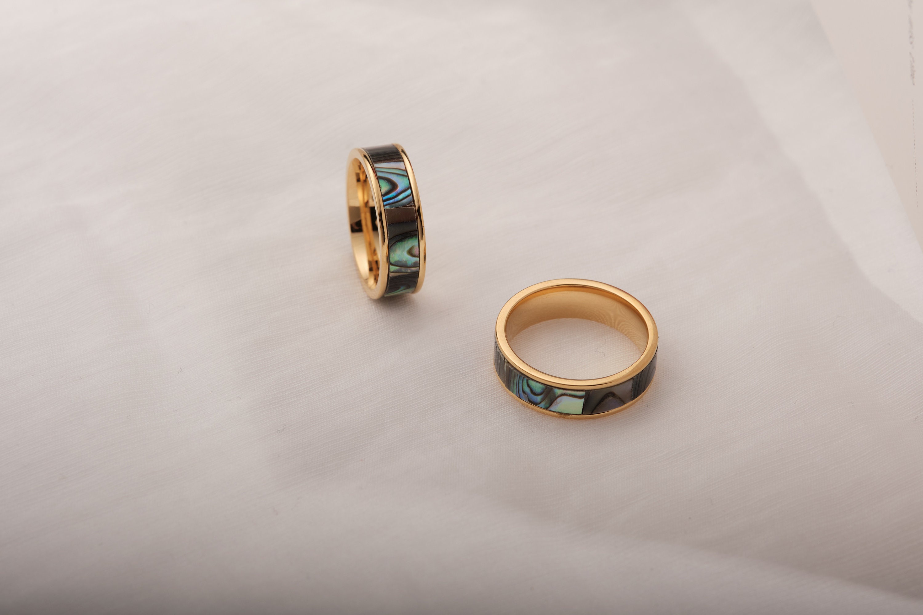 Gold Abalone Shell Ring Gold Ring Gold Mother of Pearl Ring - Etsy