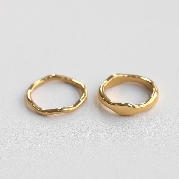 Gold Tube Ring - Etsy