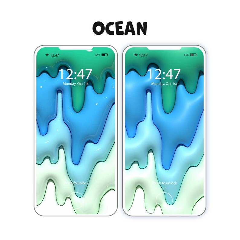 3D Icing Phone Wallpapers set of 18 3D Splash Screen - Etsy