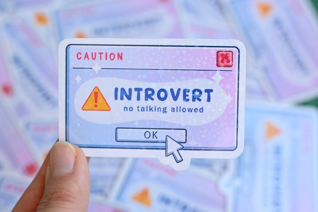 Introvert No Talking Allowed Notification| Die Cut Sticker | Water ...