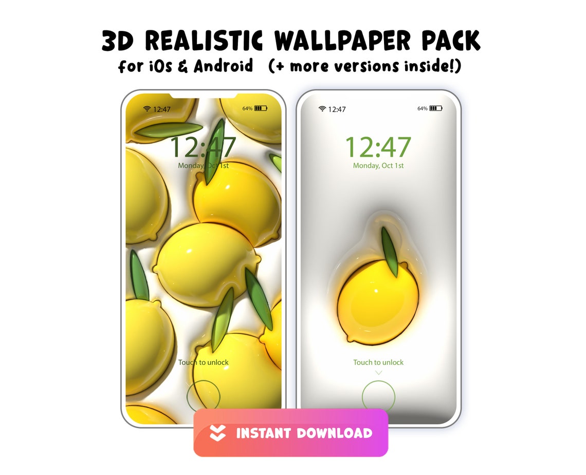 3D Lemon Phone Wallpapers (set of 8), 3D Splash Screen, Wallpaper for ...