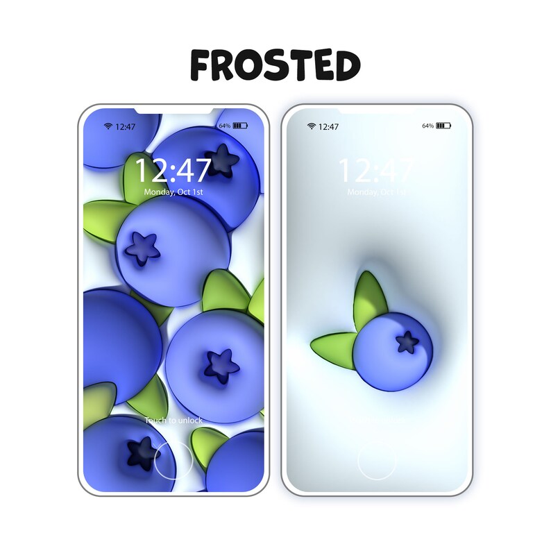 3D Blueberries Phone Wallpapers (set of 4), 3D Splash Screen, Wallpaper ...