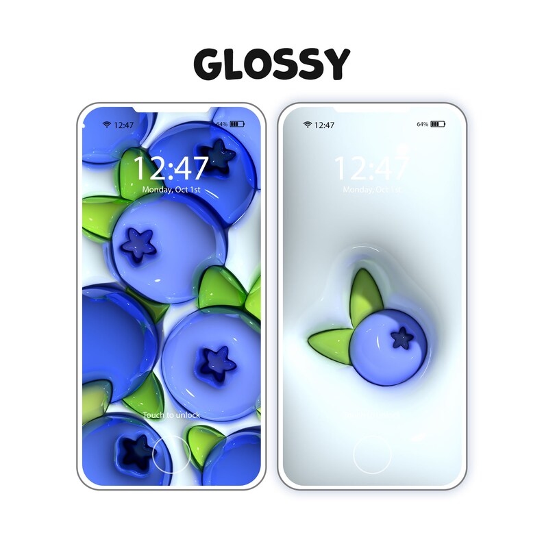 3D Blueberries Phone Wallpapers (set of 4), 3D Splash Screen, Wallpaper ...