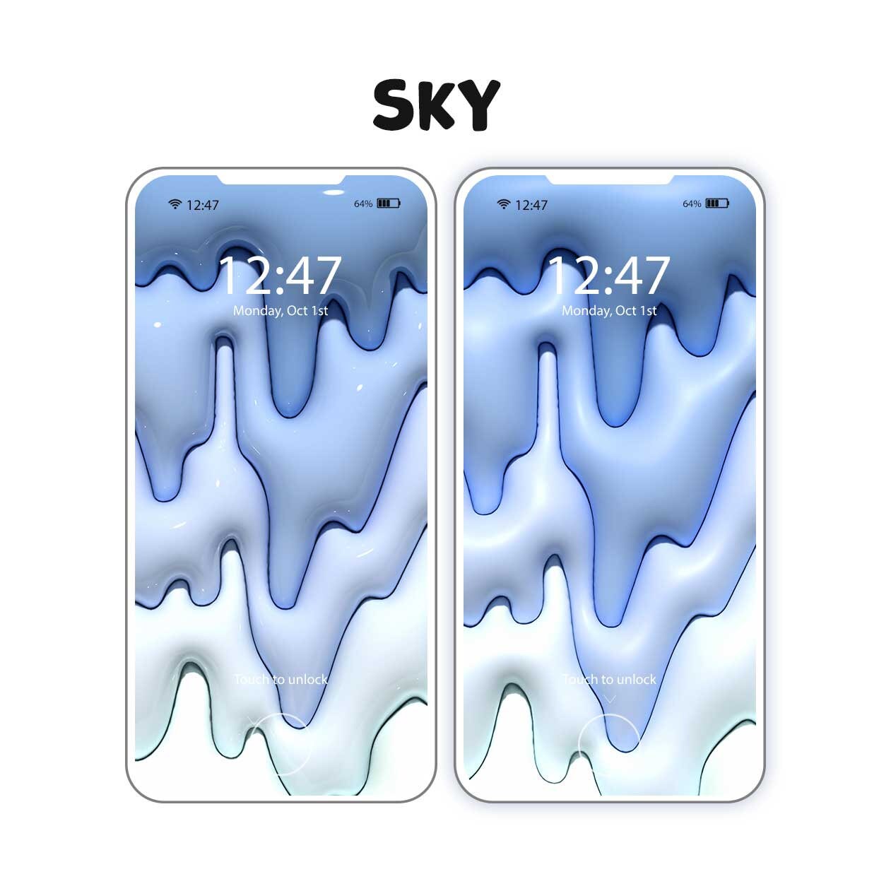 3D Icing Phone Wallpapers set of 18 3D Splash Screen - Etsy