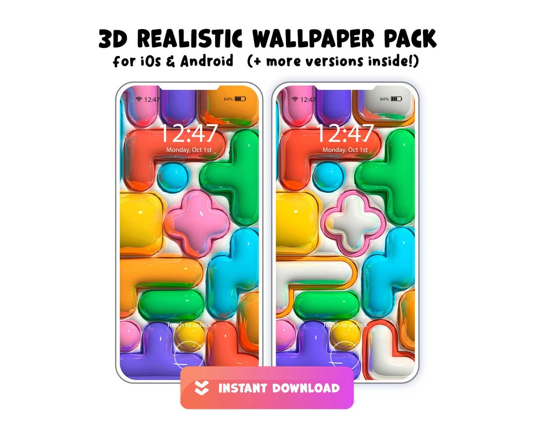 3D Tetris Phone Wallpapers (set of 4), 3D Splash Screen, Wallpaper for ...