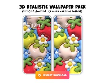 3D Icing Phone Wallpapers set of 18 3D Splash Screen - Etsy
