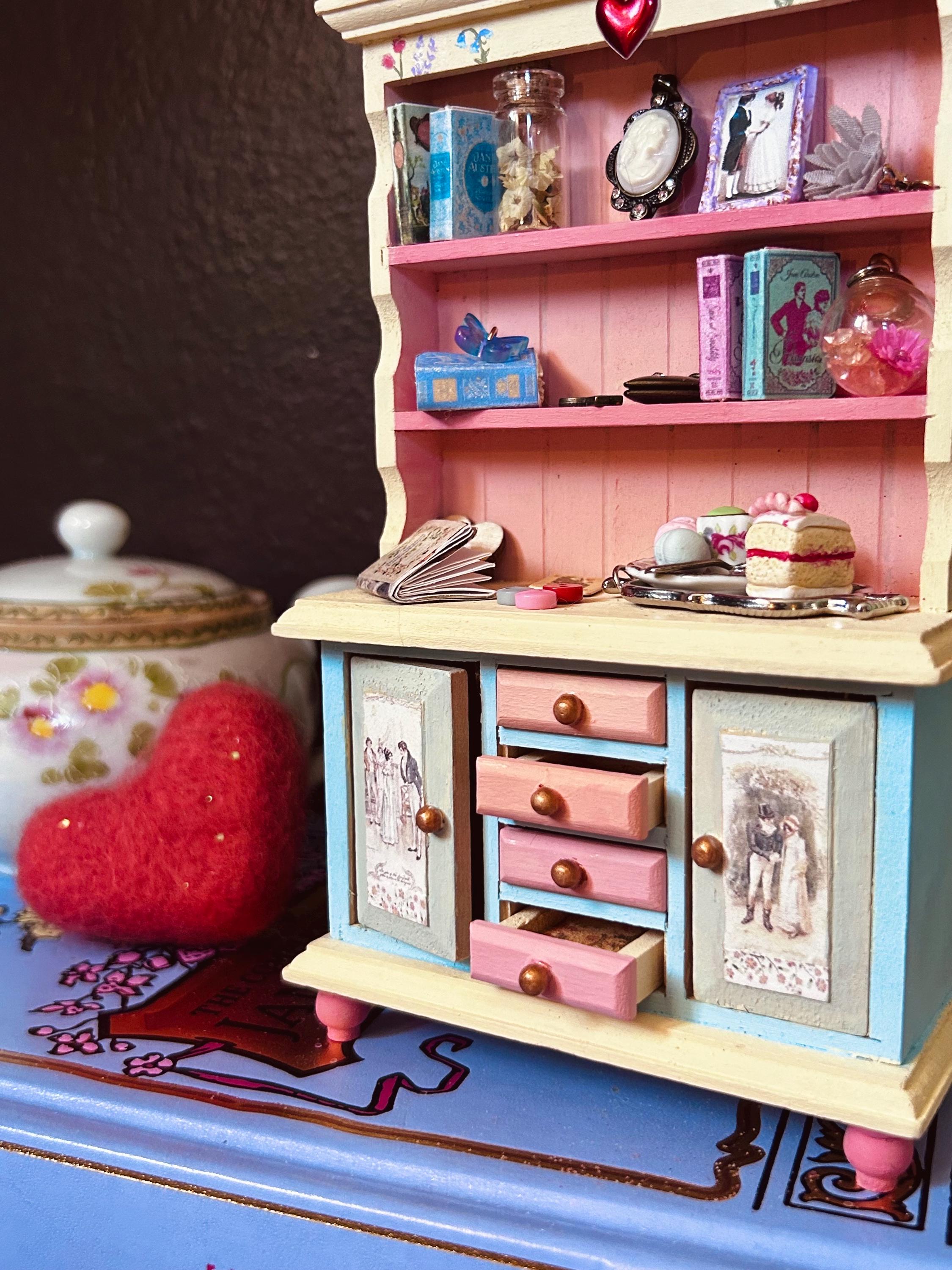 Jane Austen Miniature Cabinet, Fairy Hutch, Jane Austin Doll House ...