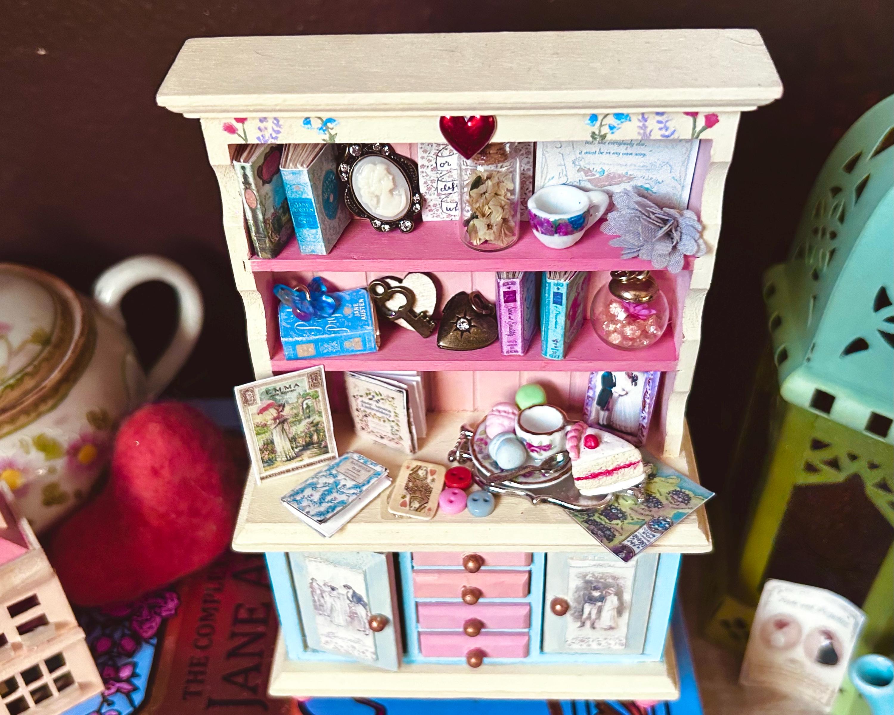 Jane Austen Miniature Cabinet, Fairy Hutch, Jane Austin Doll House ...