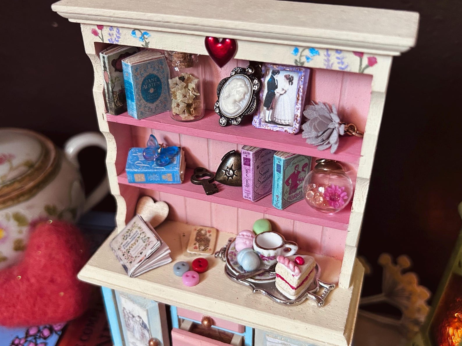 Jane Austen Miniature Cabinet, Fairy Hutch, Jane Austin Doll House ...