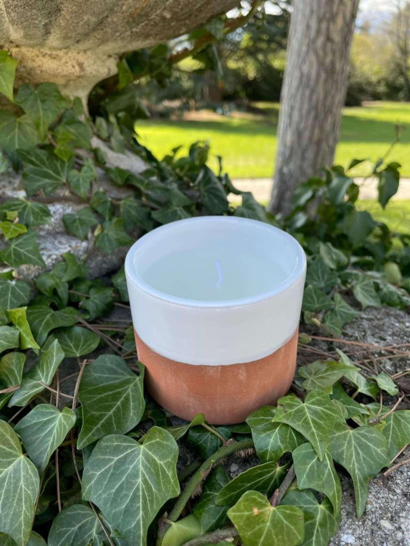 “handmade Scented Candles - Oud Scent, Handmade in Terracotta” - Etsy