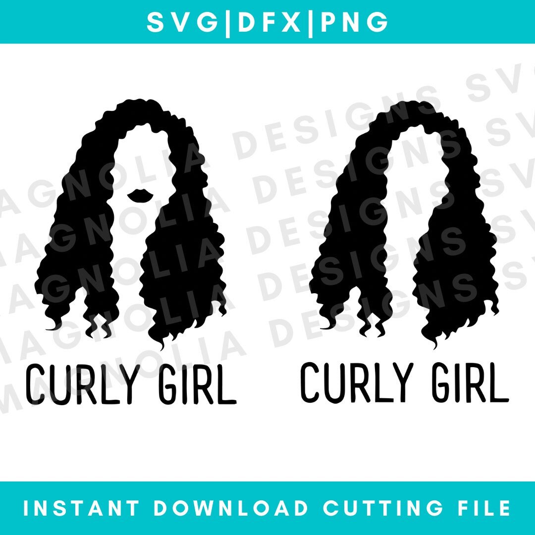 Curly Girl Svg BUNDLE, Curly Hair Sg, Black Woman Head Wrap, File for ...