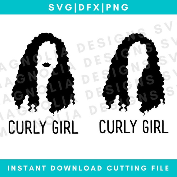Curly Girl Svg BUNDLE Curly Hair Sg Black Woman Head Wrap | Etsy