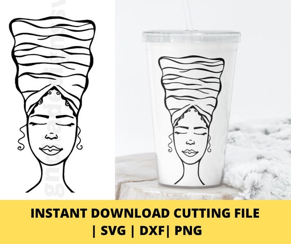 Black Woman Svg Black Woman Head Wrap File for Cricut - Etsy