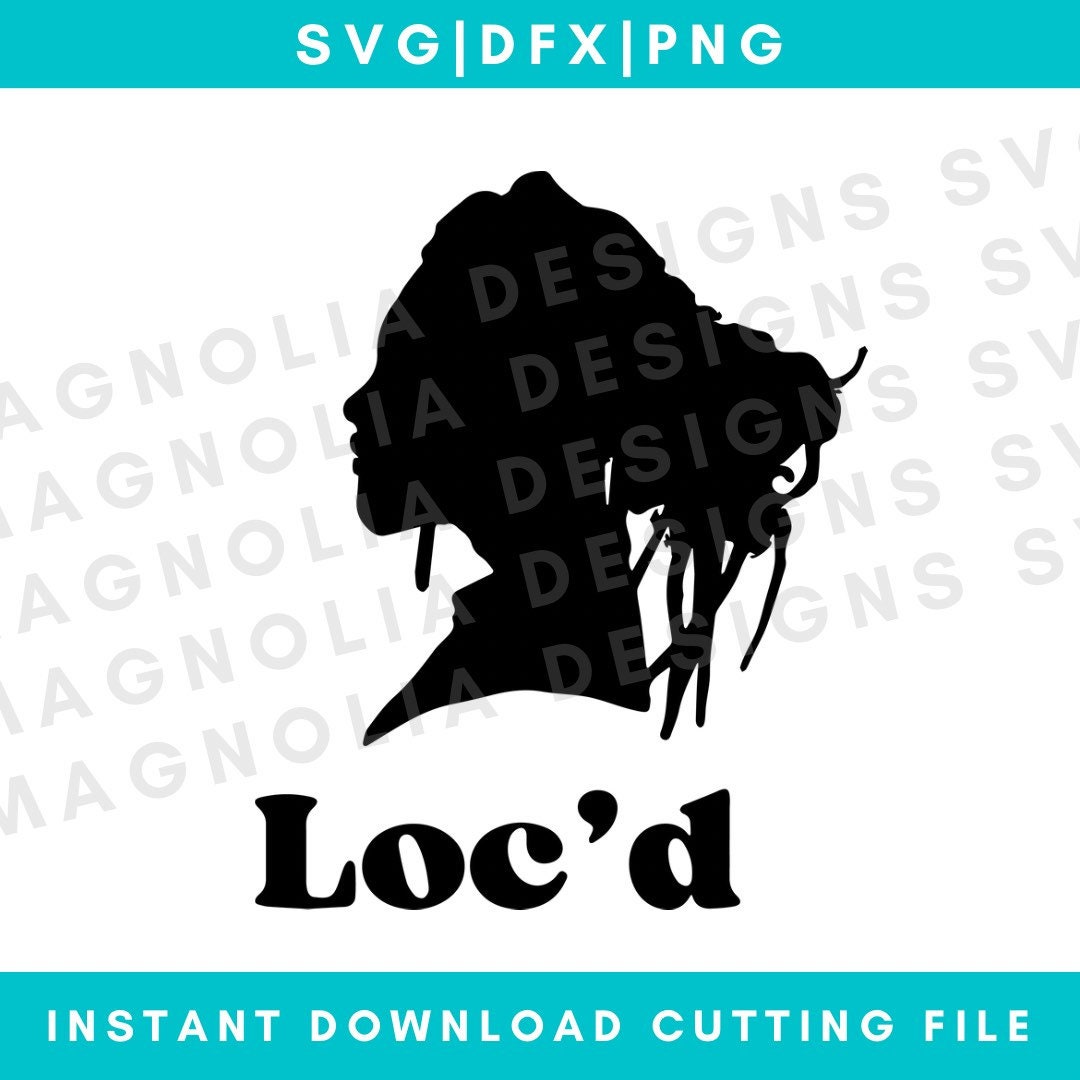 Loc'd Svg, Locs, File for Cricut, Instant Download, Dxf, Png, Clip Art ...