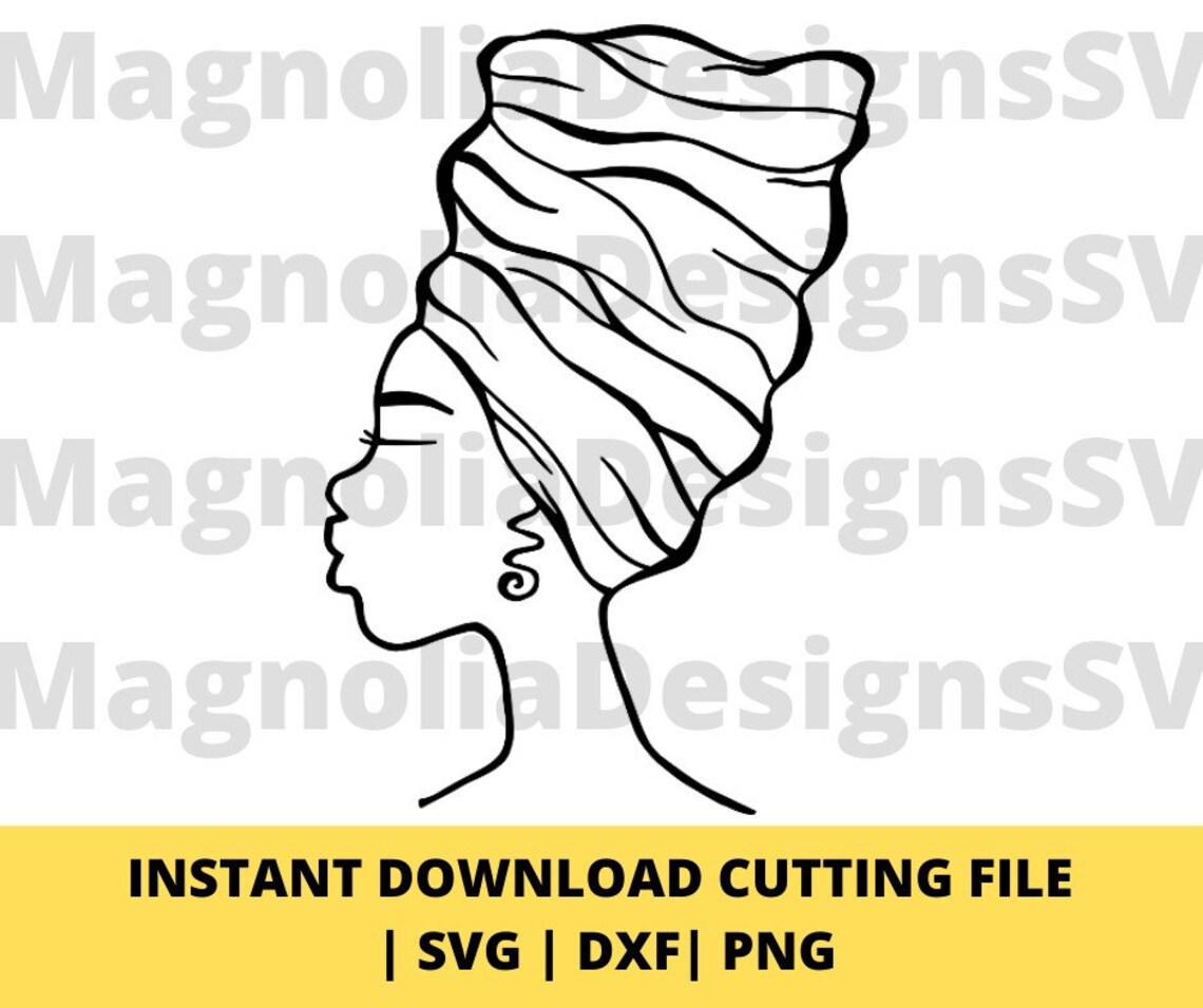 Black Woman Svg Black Woman Headwrap Svg File for Cricut - Etsy