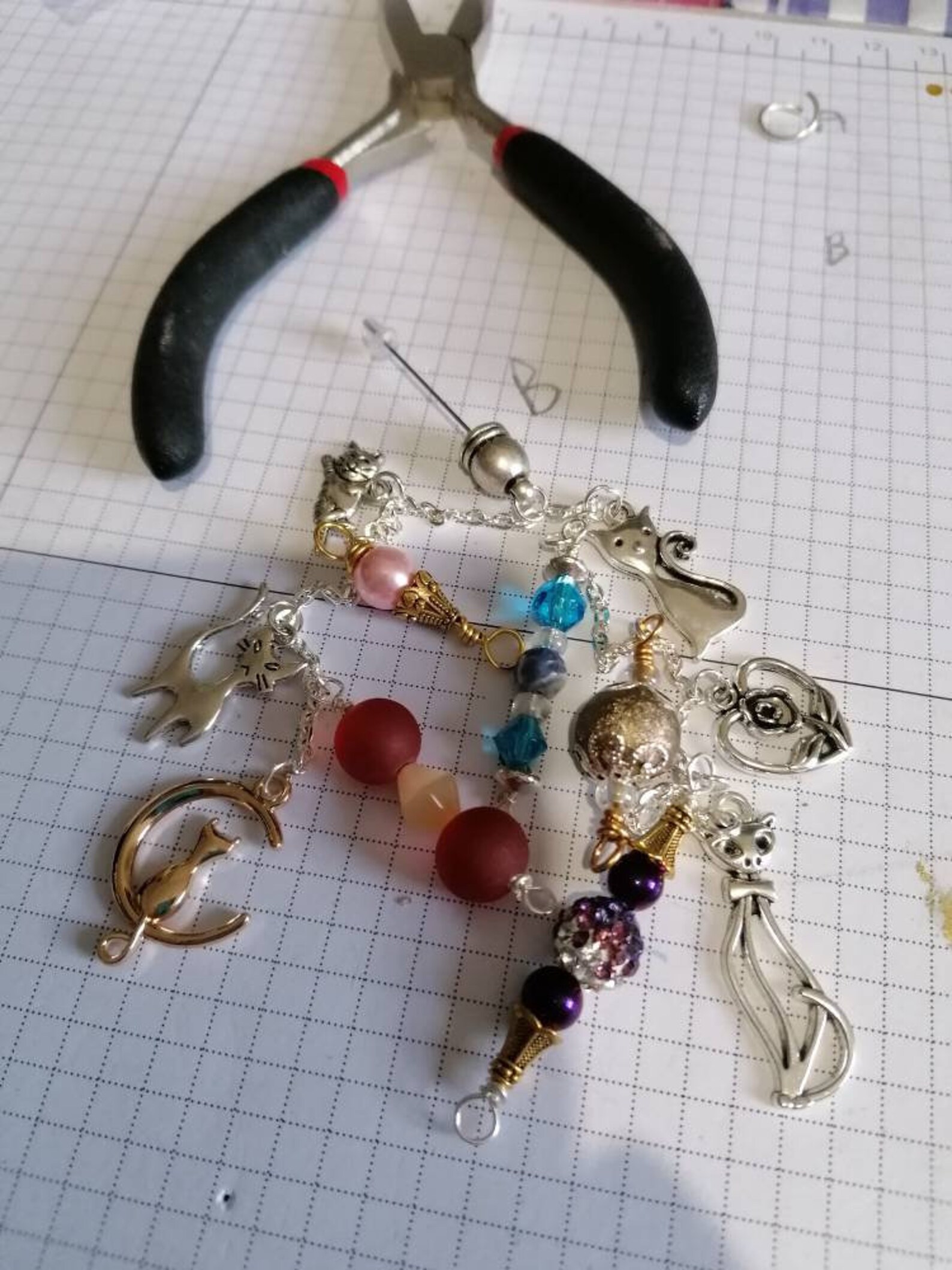 Stopper Topper Glitter Glue Pin With Dangles - Etsy