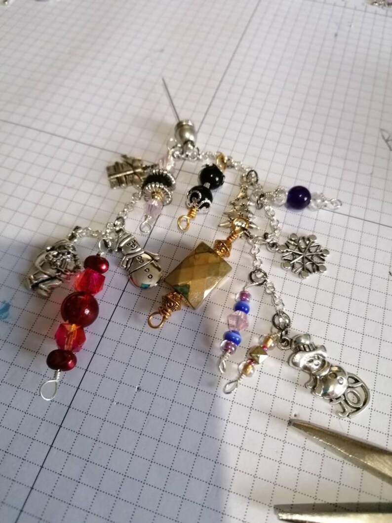 Stopper Topper Glitter Glue Pin With Dangles - Etsy