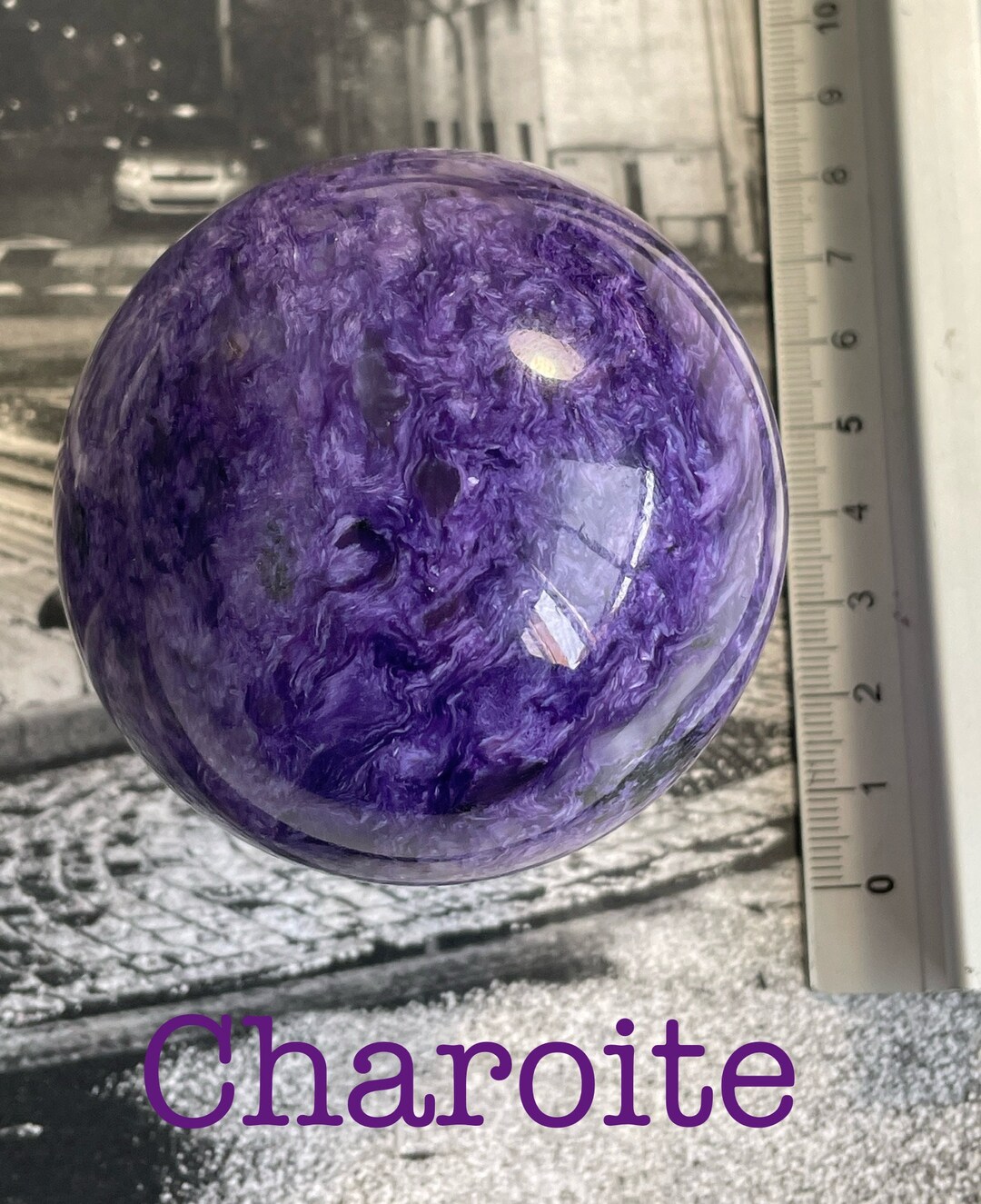 Exceptional High Quality Natural Charoite Sphere. - Etsy